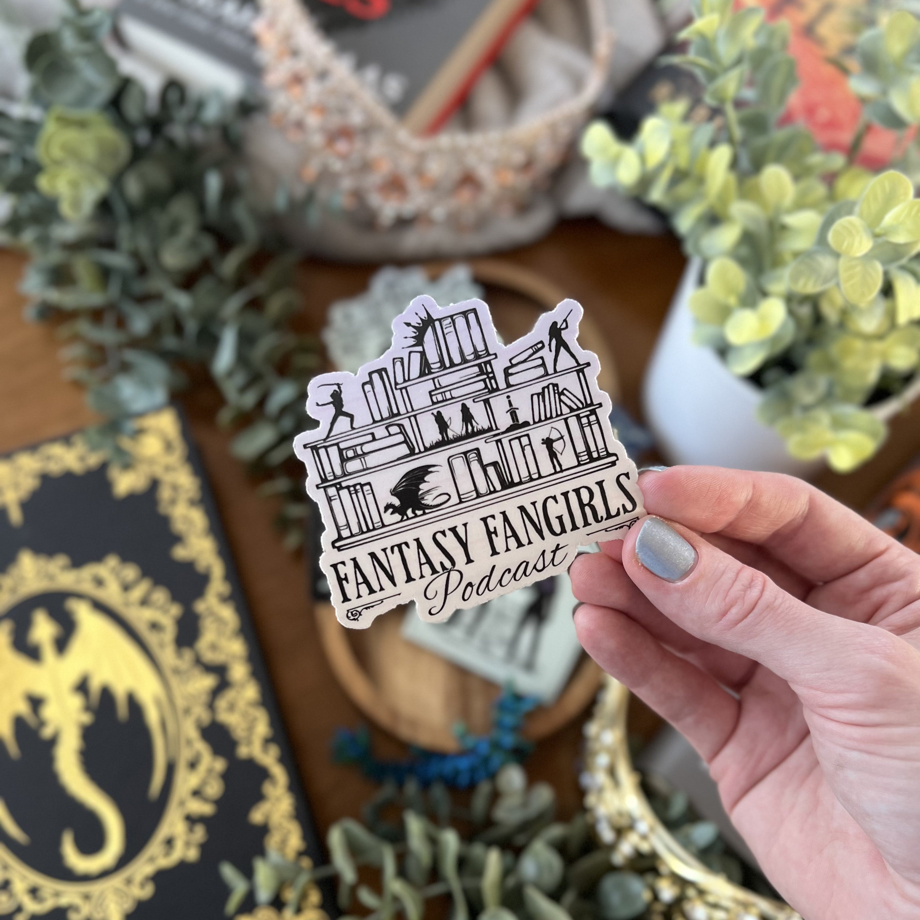 FMC Bookshelf Sticker – Fantasy Fangirls Merch